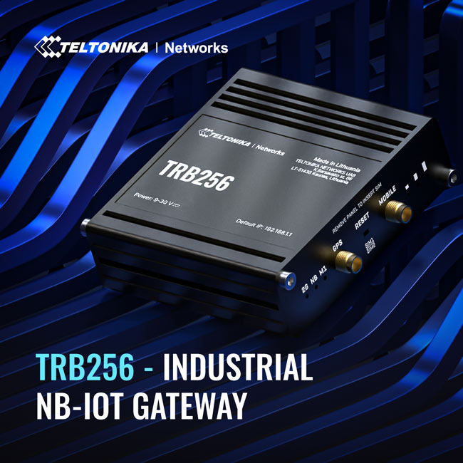 Teltonika TRB256 Industrial IoT Gateway, 4G/LTE(Cat 4), Dual SIM, 450 ...